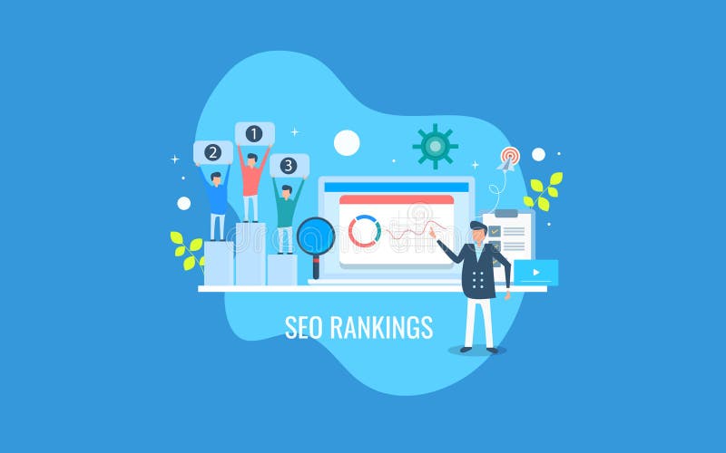 Search Engine Raking, Search Engine Result Page, Businessman Analyzing ...