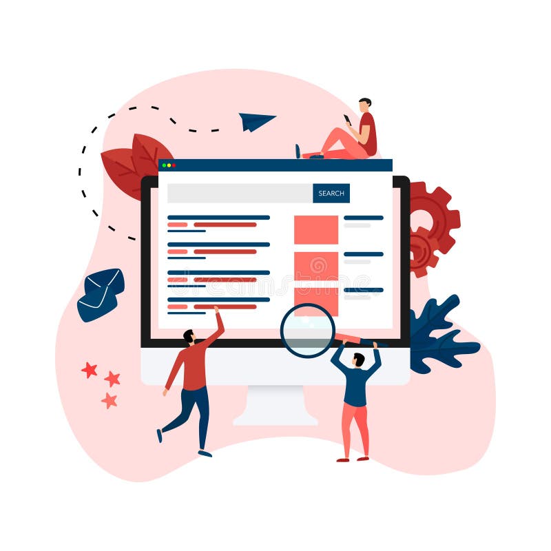 Search Engine Result Pag Vector, Page Showing Search Results of a Query ...