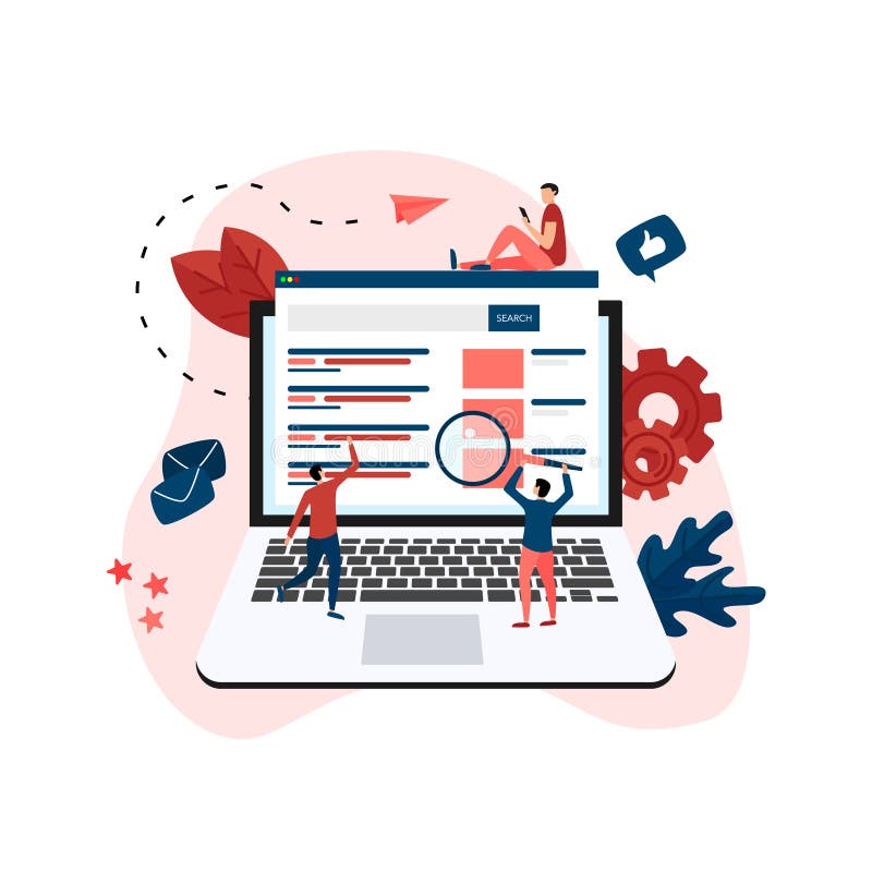 Search Engine Result Pag Vector, Page Showing Search Results of a Query ...