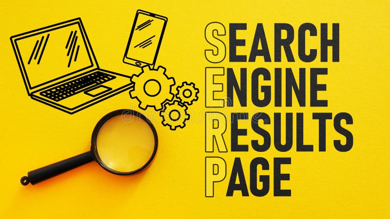 Search Engine Results Page SERP is Shown Using the Text Stock Image ... Search Engine Results Page SERP is Shown Using the Text Stock Image ...