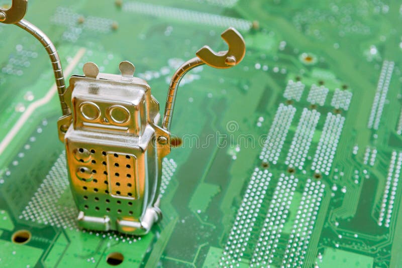 Internet Search Robot is Searching Websites Using AI Metaphor Stock ...