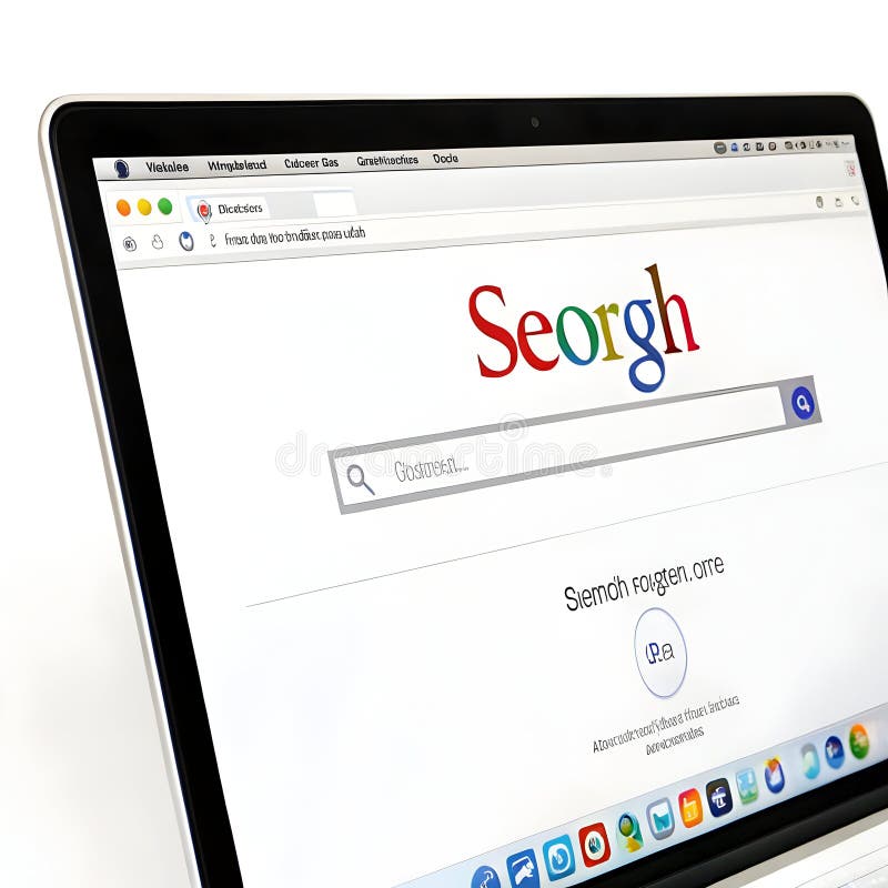 Internet Browser Search Engine Isolated on White Background Stock ...