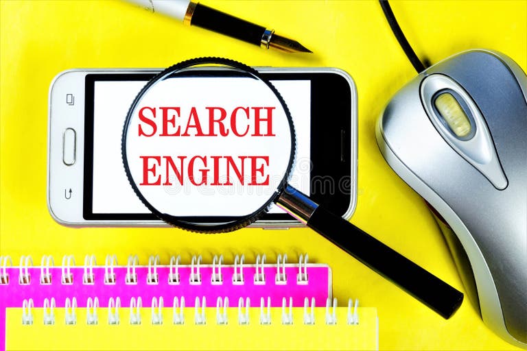 Search Engine - a Text Message on the Smartphone Screen. a Set of ...