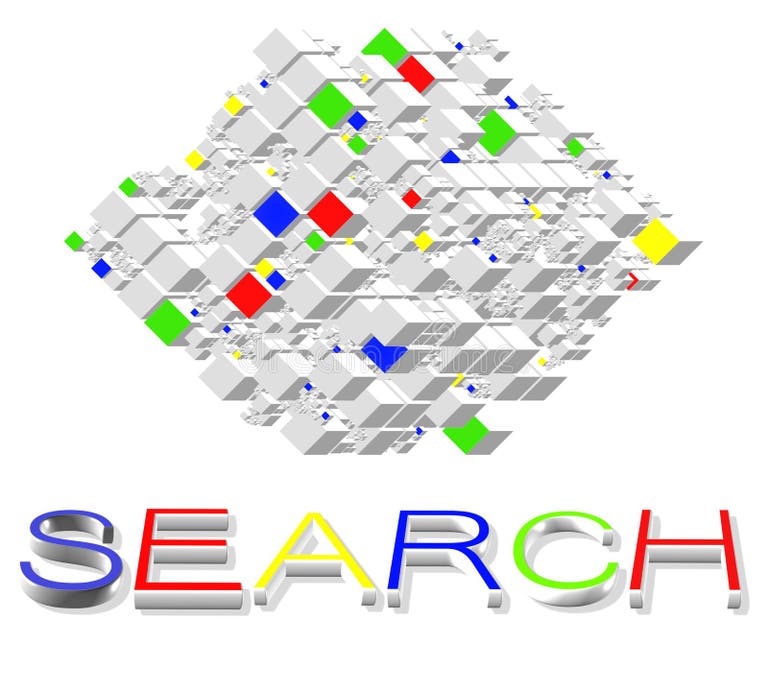 Search Engines on Internet stock illustration. Illustration of ...