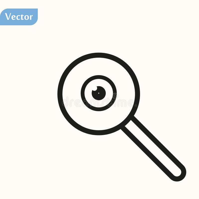 Search Eye Icon Isolated on White Background. Search Eye Logo Symbol ...