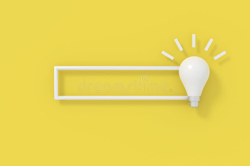 Search Field. 3D Text Box with Light Bulb Icon Stock Illustration ...
