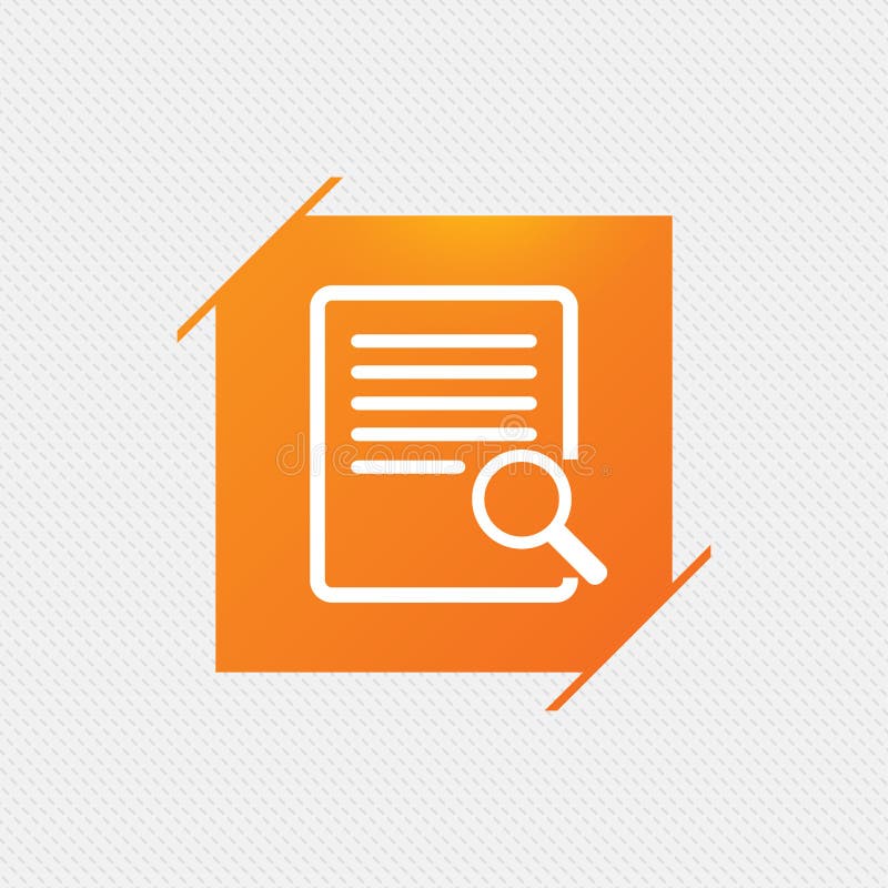 Search in File Sign Icon. Find in Document. Stock Illustration ...