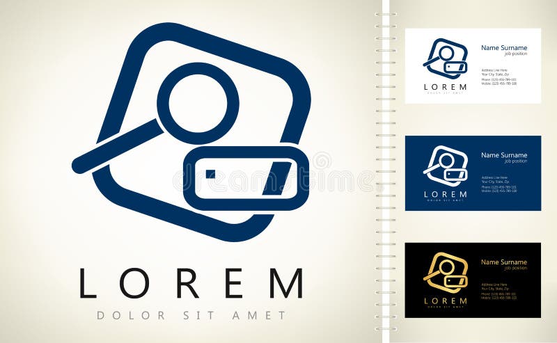 Search for files logo stock vector. Illustration of logo - 90513787