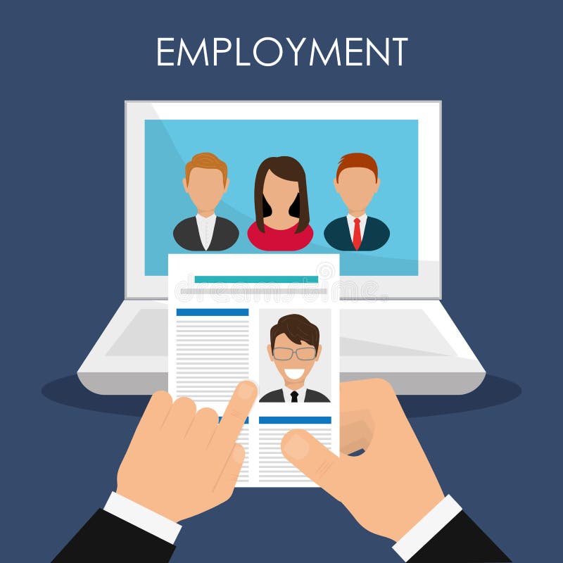 Search and find employment stock vector. Illustration of employment ...