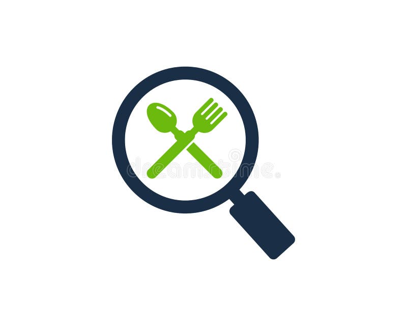 Search Find Food Icon Logo Design Element Stock Vector - Illustration ...