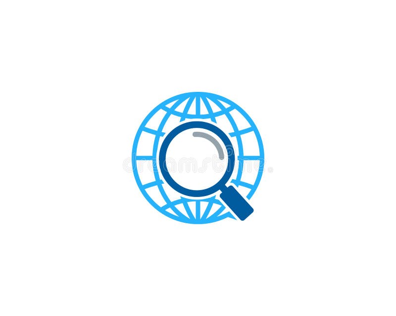 Search Find Globe Icon Logo Design Element Stock Vector - Illustration ...