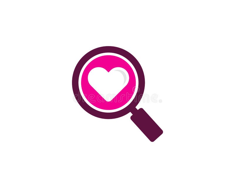 Search Find Love Icon Logo Design Element Stock Vector - Illustration ...