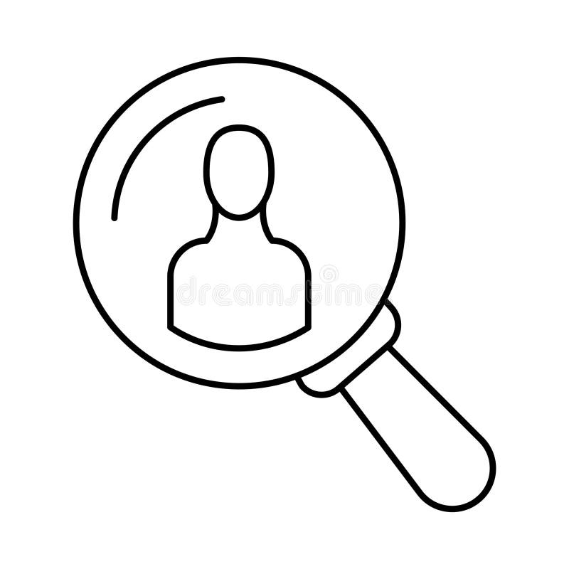 Search, Find, Man, Magnifying Glass, Job Seeker Icon Stock Vector ...