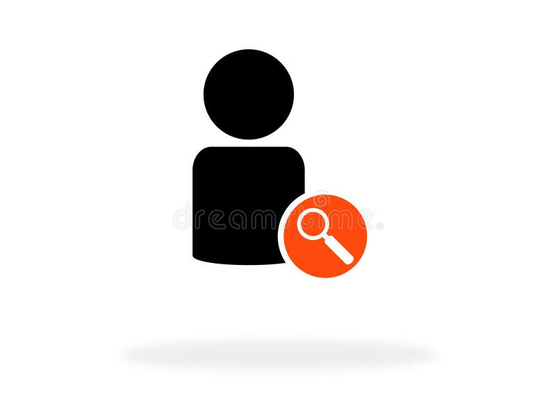 Search and Find Staff - Symbol with Shadow Stock Illustration ...