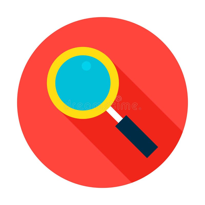 Search Flat Circle Icon stock vector. Illustration of computer - 94010082