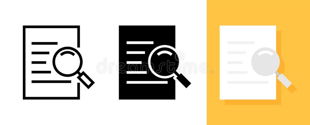 Search Flat Icon, Document Searching Icon, Vector and Illustration ...