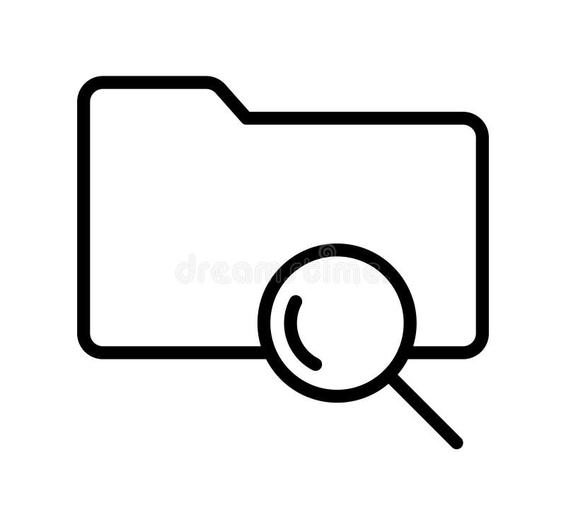 Search Flat Line Icon. Web Search Engine, Analytics Stock Vector ...