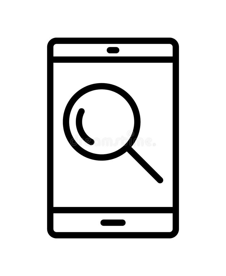 Search Flat Line Icon. Web Search Engine, Analytics Stock Vector ...