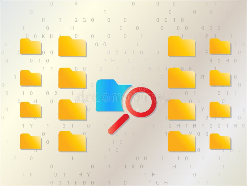 Search folder files stock vector. Illustration of navigation - 33231561