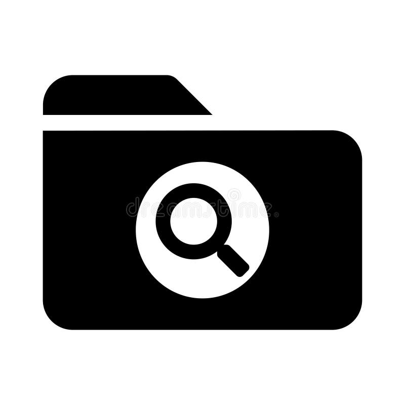 Search Folder Icon stock vector. Illustration of technology - 198434410