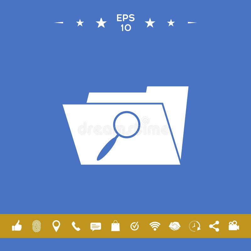 Search folder icon stock vector. Illustration of isolated - 131116025