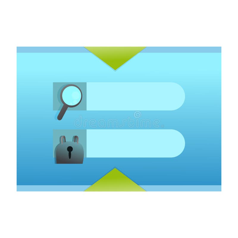 Search Form with Password stock illustration. Illustration of ...