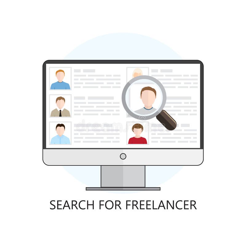 Freelancer Icon Working from Home with Laptop Computer Male User Person ...