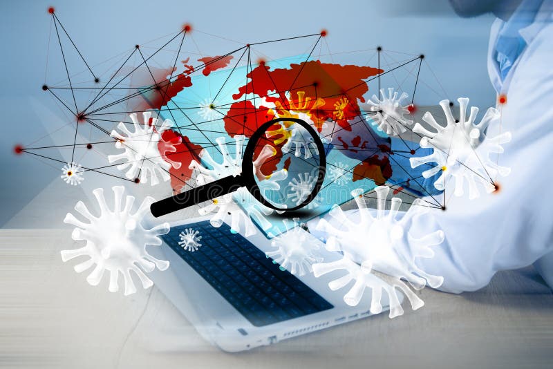 The Search is Given a Disease in the World 3D Illustration Stock Image ...