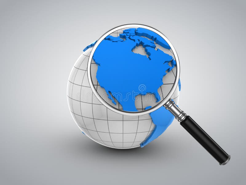 Searching the Globe stock illustration. Illustration of globe - 17156461