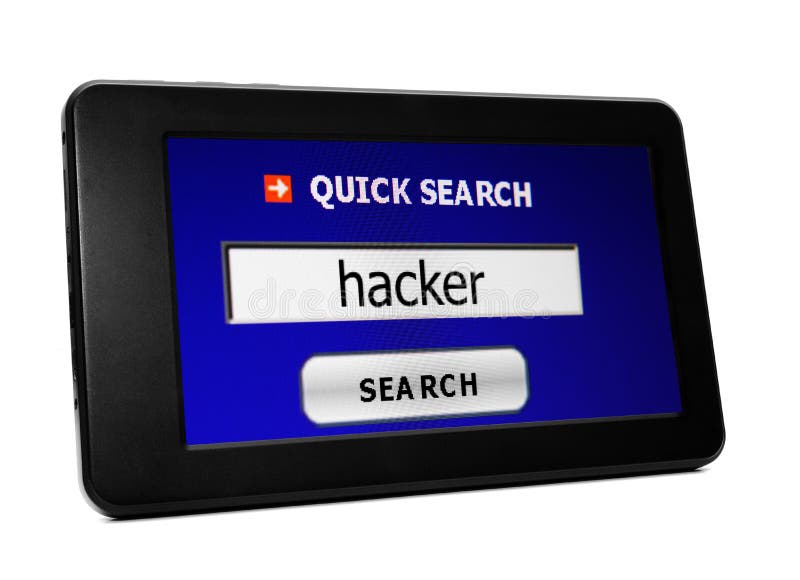 Hacker in Red Search Bar Large Modern Server Room Skyline View, 3D ...