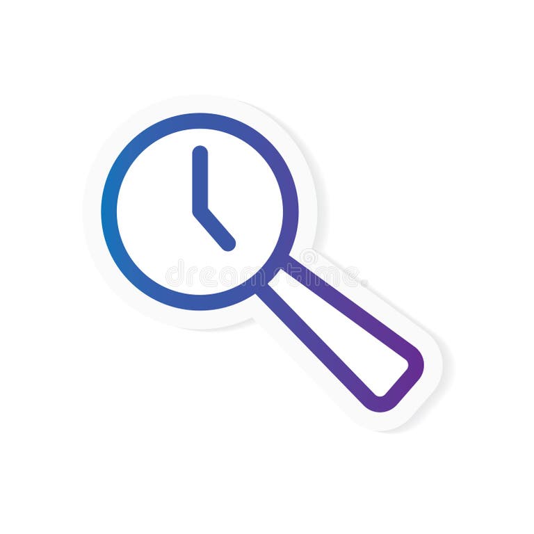 Search history icon stock vector. Illustration of clock - 153472570
