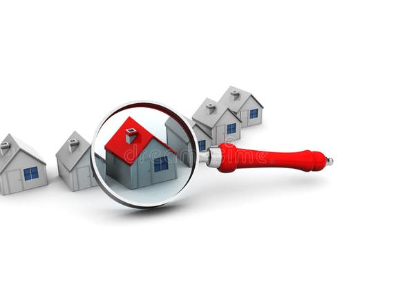Search for home stock illustration. Illustration of magnify - 9750523