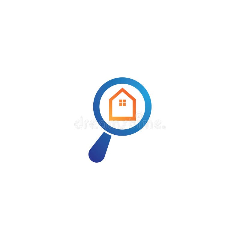 Search Home Logo Vector Icon Stock Vector - Illustration of search ...