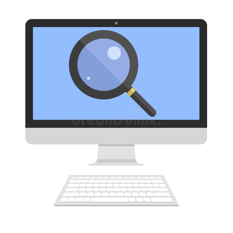 Search icon stock illustration. Illustration of magnifying - 79308504