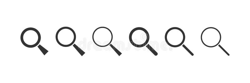 Search Icon Flat Design Set Stock Vector - Illustration of search ...
