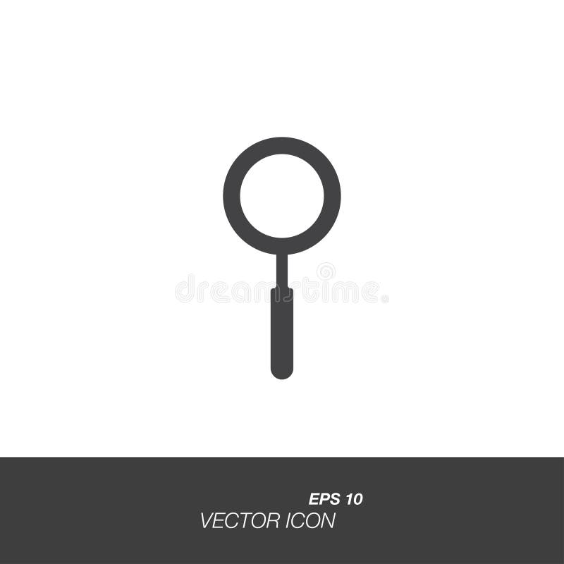 Search Icon in Flat Style Isolated on White Background. Stock ...