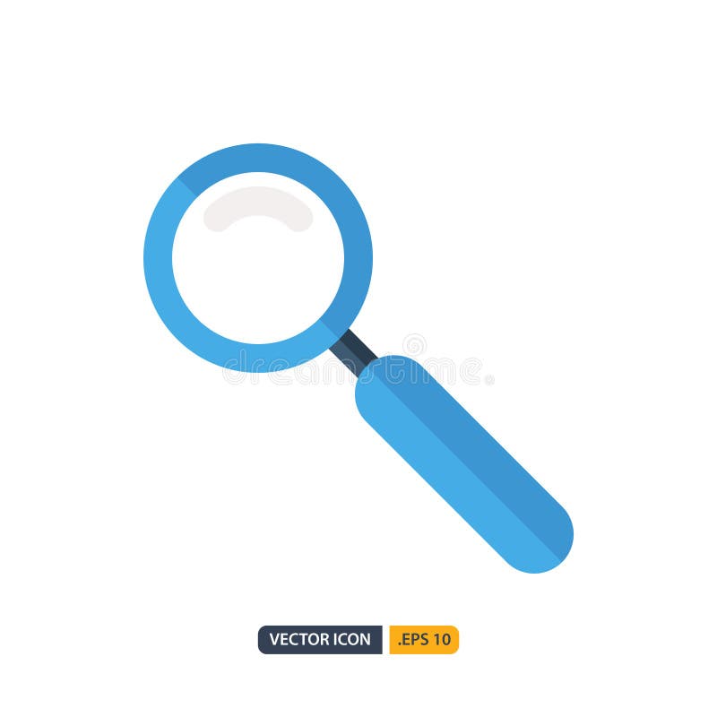 Search Icon in Flat Style Isolated on White Background. for Your Web ...