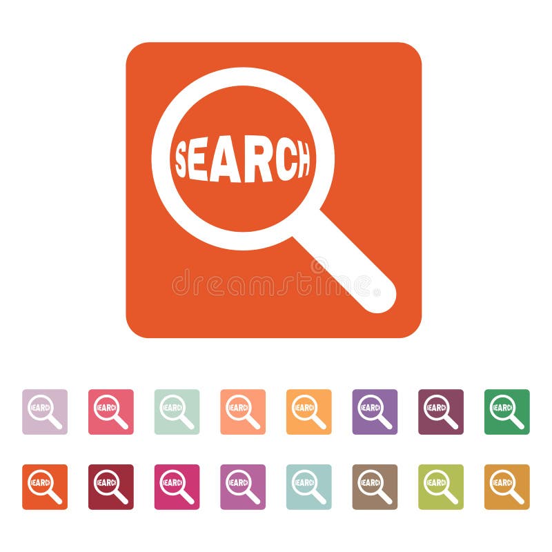 Search Icon. Magnifier Symbol Stock Vector - Illustration of analyzing ...