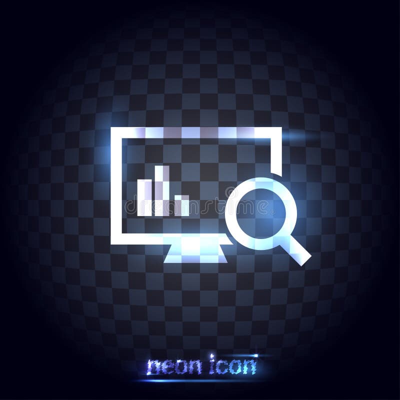 Search icon.neon series stock vector. Illustration of collection ...