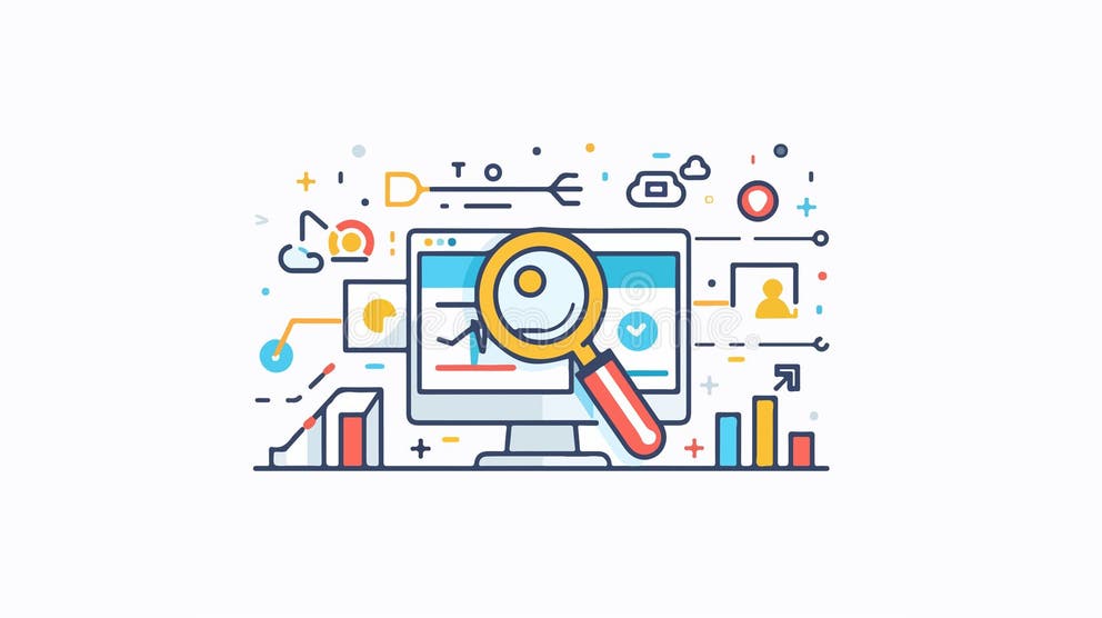 Professional Web and UI Search Icon for Creative Designs Stock Vector ...