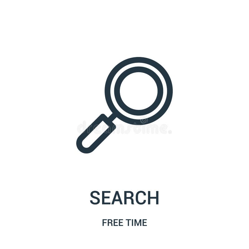 Search Icon Vector from Free Time Collection. Thin Line Search Outline ...