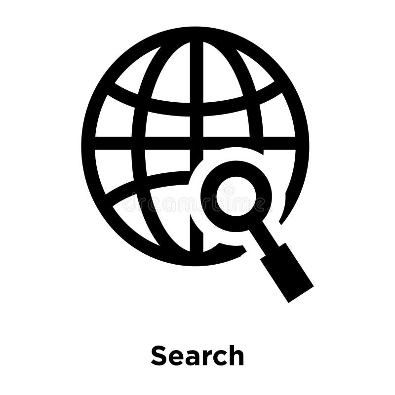 Search Icon Vector Isolated on White Background, Logo Concept of Stock ...