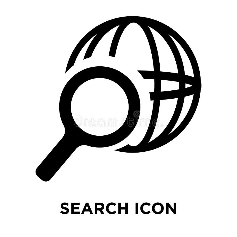 Search Icon Vector Isolated on White Background, Logo Concept of Stock ...