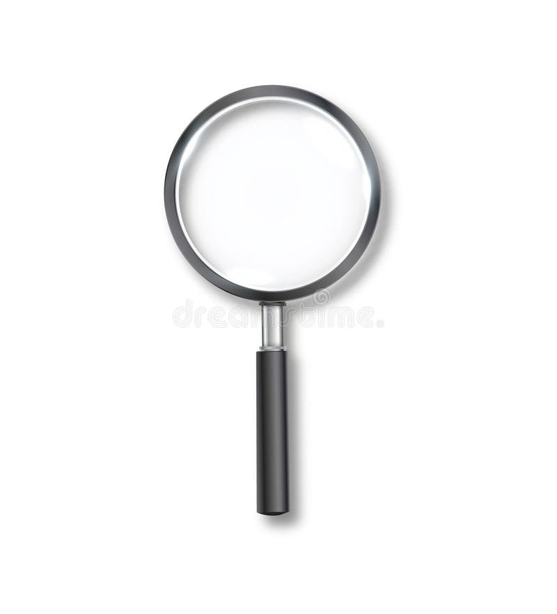 Search Icon Vector. Magnifying Glass Isolated on White Background, with ...