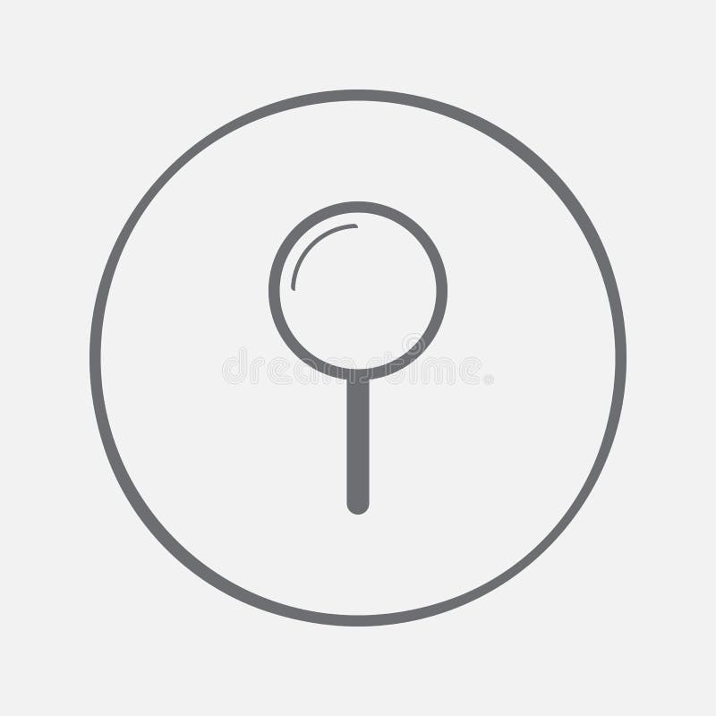 Search Icon Vector, Solid Illustration, Pictogram Isolated on Gray ...