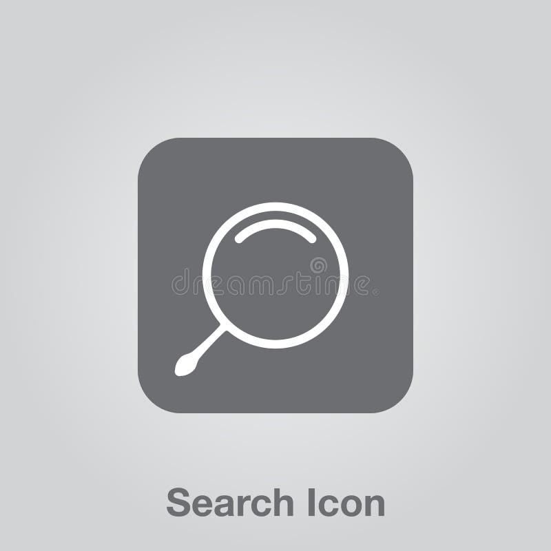 Search Icon Vector, Solid Illustration, Pictogram Isolated on Gray ...