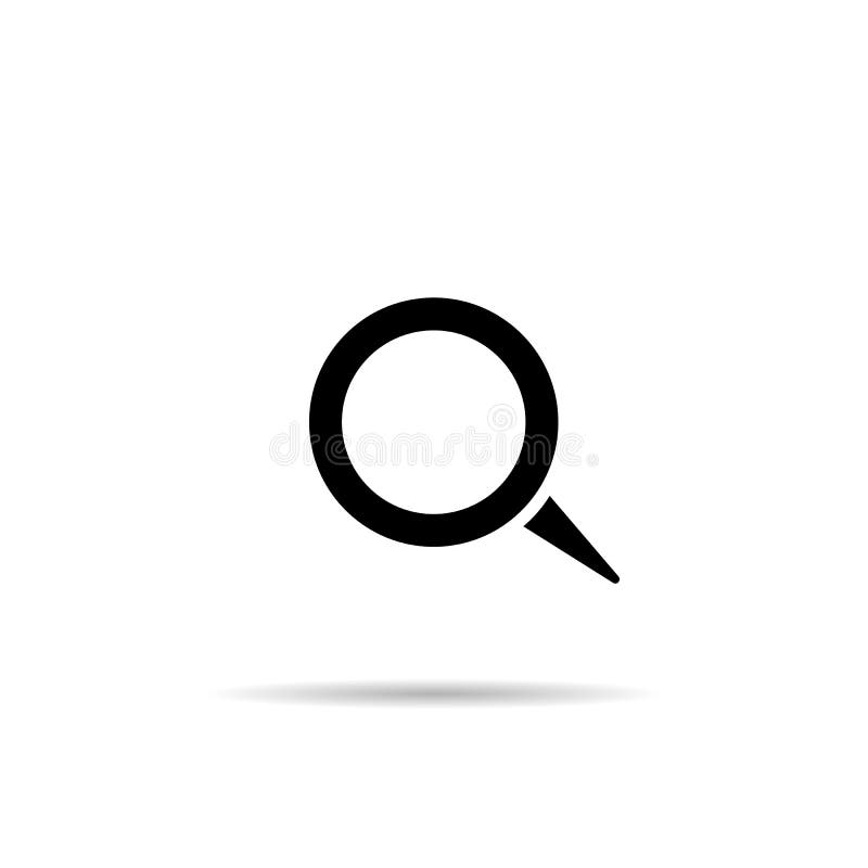 Search Icon Vector Symbol on White Background Stock Vector ...