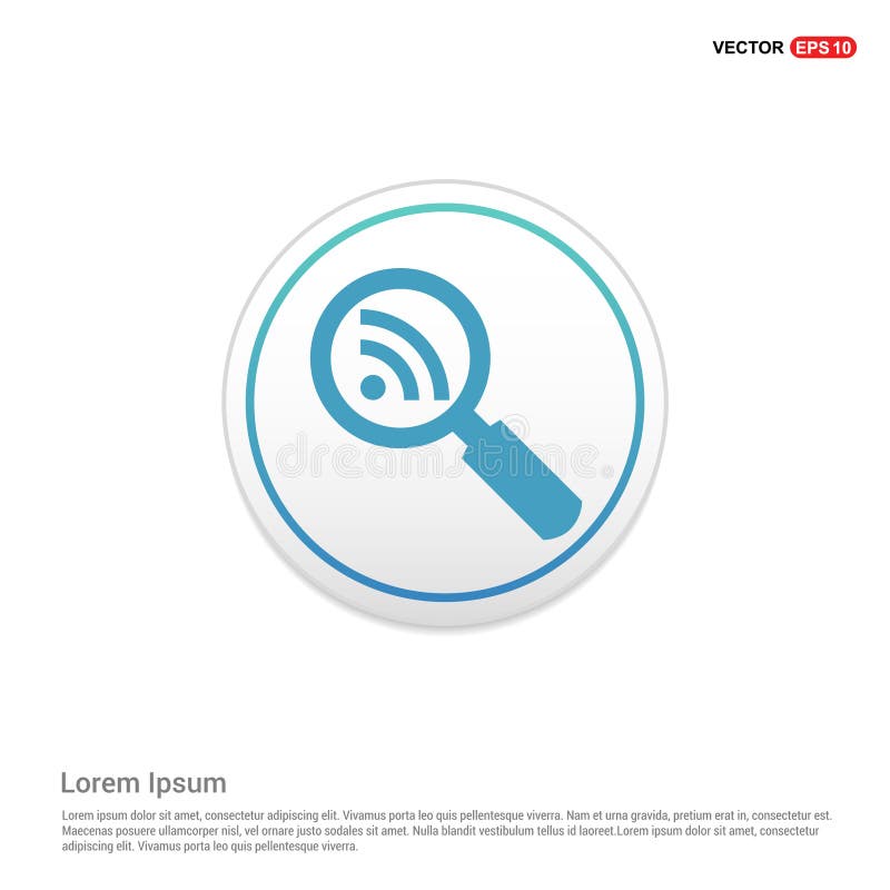 Search Icon - White Circle Button Stock Vector - Illustration of vector ...