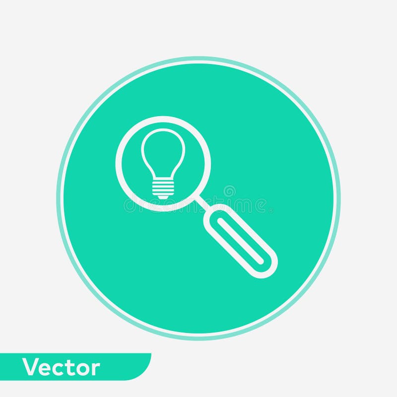 Search Idea Vector Icon Sign Symbol Stock Vector - Illustration of ...