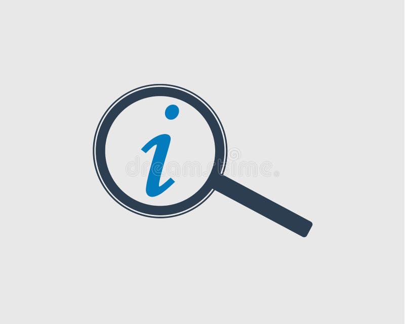 Search Information Icon. stock vector. Illustration of looking - 136622707